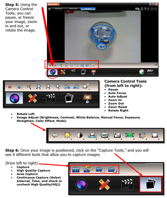 Sphere2: Understanding the software interface and capturing images ...