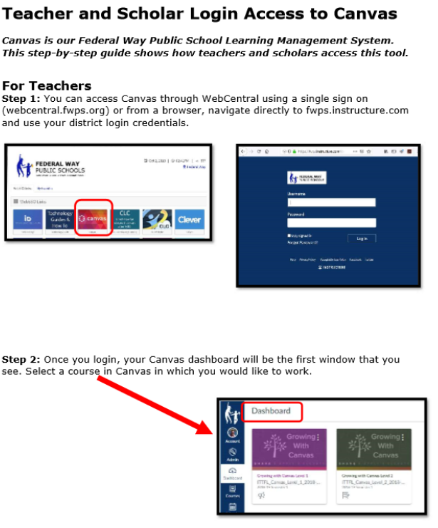 Logging into Canvas – TAF Help Desk